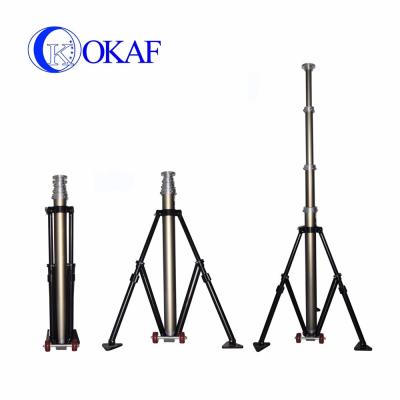 China Aluminum 4.2M 5.7M 120N Pneumatic Telescopic Antenna Mast for sale