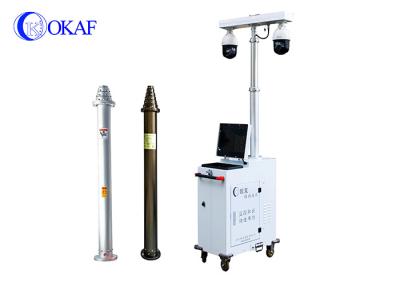 China 48000lm IP66 20m Pneumatic Telescopic Mast Aluminum Alloy for sale