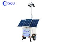 China PTZ Camera 9m Height Mobile Sentry Surveillance Trailers Solar IP65 for sale