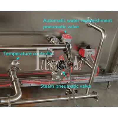 China 6000-20000BPH het materiaal van de automatische Pasteurisatieapparaat en het koelen Tunnelpasteurisatie voor Juice Hot Filling Machine Te koop