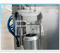 China 2 cabeças de enchimento de latas equipamento de máquina carbonatada semiautomática 330ML 90mm à venda