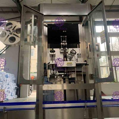 China 0-50BPM Stainless Steel Gallon Bottle Labeling Machine PLC Control for sale