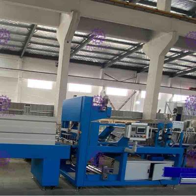 China Fully Automatic Linear Shrink Wrapper For Plastic Bottle Packing Equipment With Printed Films for sale