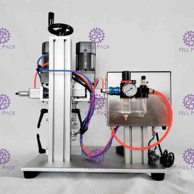 China Semi Auto Desktop Pneumatic Screw Capping Machine For Spray Plastic Bottle for sale