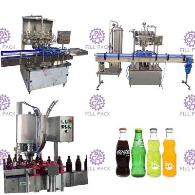 China Soft Beverage Carbonated Drink Filling Machine Line Glass Bottle Crown Cap 1000BPH for sale