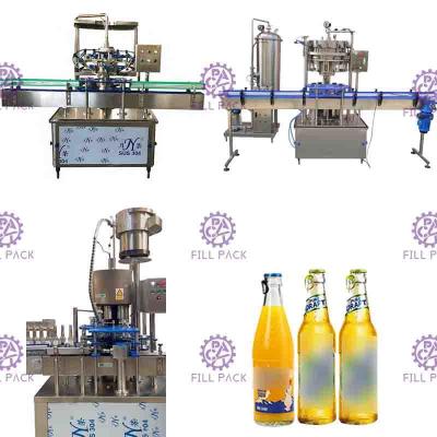 China 3000BPH Carbonated Beverage Filling Machine / Soft Drink Glass Bottle Pulling Ring Cap for sale