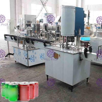 China Soft Drink Aluminum Can Filler Machine , Commercial Can Sealing Equipment for sale