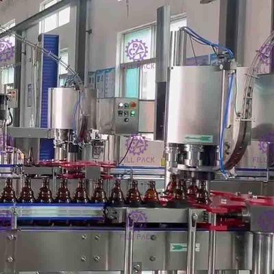 China 2000BPH Carbonated Beverage Filling And Capping Machines Electric Bottle Beer Filling Line for sale