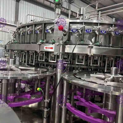 China PET Plastic Glass 3 In 1 Monobloc Soft Drink Processing Line Emergency stop function for sale