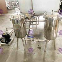 China Stainless Steel 304 Juice Processing Double Filter - 1000L/H Capacity with 200 Mesh Filtration for sale