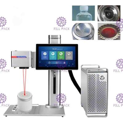China 20W Desktop Laser Printing Machine for Date and Batch Code Marking on Cartons and Wine Bottles for sale