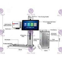 China 20W Desktop Laser Marking Machine for Date Batch Code Printing on Cartons Bottles for sale