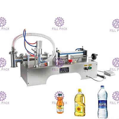 China 25bpm Pneumatic Paste Filling Machine Mineral Water Filling Machine With Foot Switch for sale