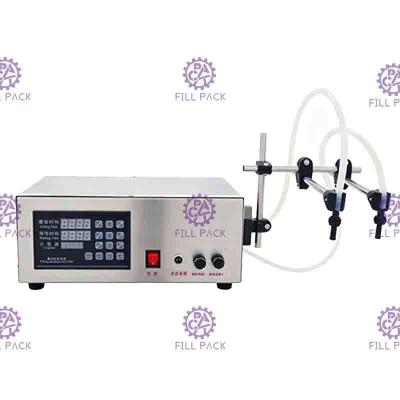 China 2Heads Semi Automatic Water Filling Machine Electric Digital Control Pump Liquid Bottle for sale
