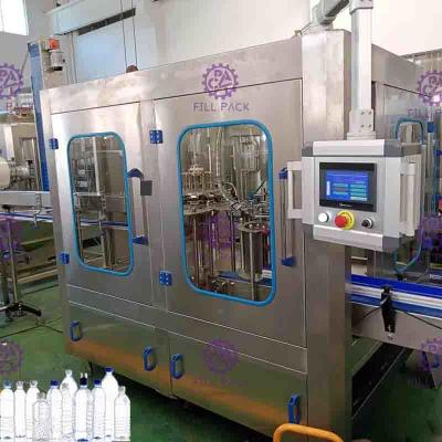 China Automatic 3 in 1 Bottled Water Filling Machine PLC Touch Screen 12 Heads for sale