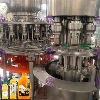 China Automatic 3 In 1 Small Plastic Bottle  Juice Hot Filling Machine / Production Line / Bottling Plant for sale