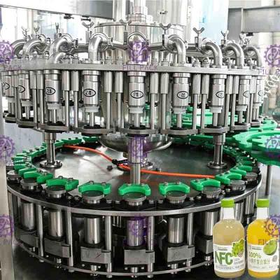 China 20000BPH Aloe Pulp Juice Filling Machine Glass Bottle Carbonated Drink Filling Line 3 In 1 for sale