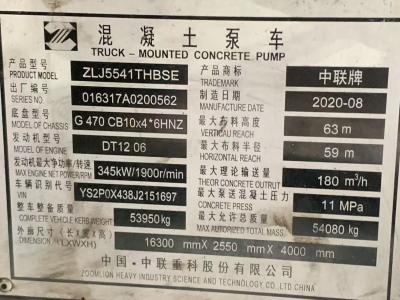 China ZOOMLION BETONPUMP op een vrachtwagen 180-300 Te koop