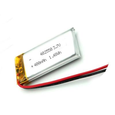 Cina Prodotti elettronici di consumo piani ricaricabili 3.7V 400mah della batteria del polimero del litio 402550 in vendita
