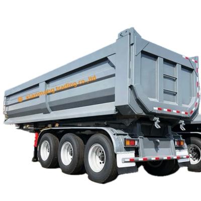 China Heavy Duty Dump Semi Trailer And U Type 50/60 Tons Truck Trailer Tandem Hydraulic Tipping Box Tipper Trailer For Sale for sale