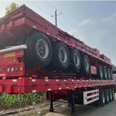 Cina Nuovo e usato Tri-asse 40 piedi semi-remolchio a letto piatto in vendita, semirimolchio a letto piatto in vendita fabbrica personalizzazione in vendita