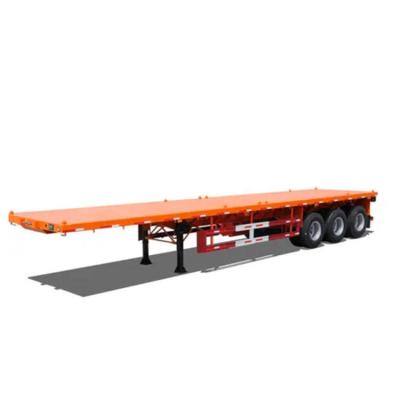 Cina 12500*2500*1600 MM Piastra di acciaio contenitore piatto semirimorchio con asse 3/4 e sospensione ad aria personalizzabile sospensione in acciaio in vendita