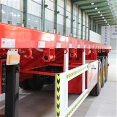China 40ft Original Axle Customized Fuwa Axle Bpw Axle 3-Axis Steel Plate Container Semi-Trailer Plate Length 12500*2500*1600mm for sale