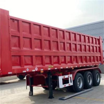 China 3/4Axle 12R20 Tire Side Wall Thickness 6 Mm Bottom Plate Thickness 8 Mm 24 M3 Dump Semi Trailer for sale