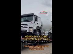 10 wielen 380 pk Sinotruk Mixer Truck 6X4 Driving Type Met 12CBM Capaciteit