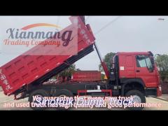 Gebruikte gele SINO TRUCK 10 Wheeler RHD 30tons 6x4 HOWO Tipper Dump Truck 375 Dump Truck met bruto voertuiggewicht 15-20T