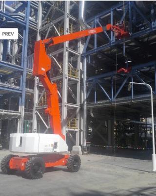 China Articulating Boom Lift Reaching 25m Platform Height with Cummins Diesel Engine GTZZ25J for sale