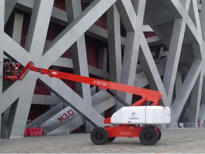 China Sky Lift Diesel Telescopic Boom Lift Reaching 28m Platform Height with Perkins Engine GTBZ28J for sale