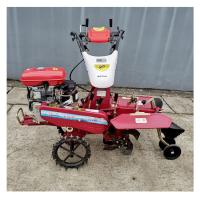 China Powerful Trenching Machine Diesel Hand Push Mini Tiller Working Width 11-39cm Adjustable for sale