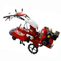 China Powerful Trenching Machine Diesel Hand Push Mini Tiller Working Width 11-39cm Adjustable for sale