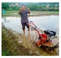 China Adjustable Working Width Mini Rotary Power Tiller for Small-Scale Agricultural Needs for sale