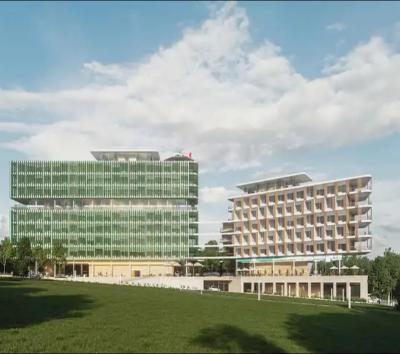 Cina Edificio ospedaliero prefabbricato con struttura in acciaio ad alta resistenza alla corrosione in vendita