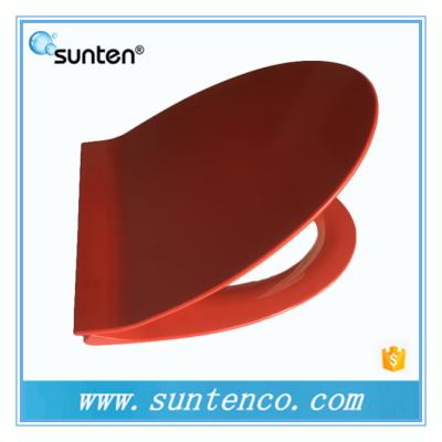 China Excellent Design Soft Close Elongated V Red Toilet Seat for sale