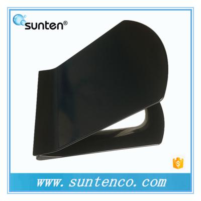 China Eco-Friendly Feature Quick Release D Shape Black Toilet Seat for sale