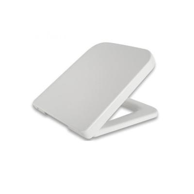 China Pure White Soft Close Square Urea Toilet Seat Covers Supplier for sale