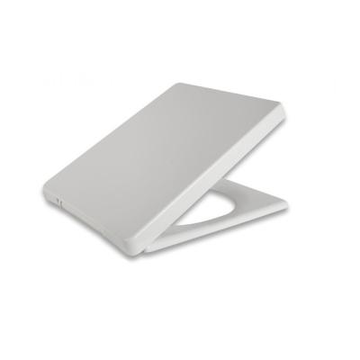 China Soft Closing and White Square Shape Toilet Seat Covers Factory for sale