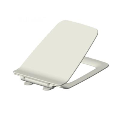 China Pure White China Ultra Slim Square Soft Close Toilet Seat Covers for sale