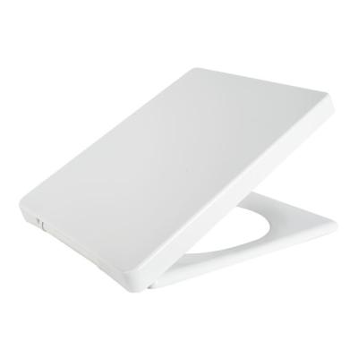 China Xiamen Sanitary Pure White Slow Close Square Toilet Seat Covers for sale