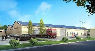 中国 アンゴラのペンキが付いているフルーツ ジュースの倉庫の鉄骨構造 I セクション 販売のため