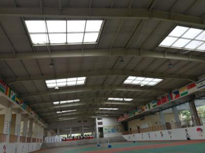 中国 ASTMの白い色の物質的なスポーツ・センターかガレージの鉄骨フレーム 販売のため