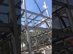 De Structuur van het pakhuisworkshop Geprefabriceerde Staal Bestand de Bouwwind