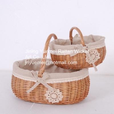 China wicker basket willow baskets storage baskets Cheristmas basket wicker bread basket for sale