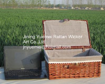 China wicker storage basket with cover mat willow storage basket for sale