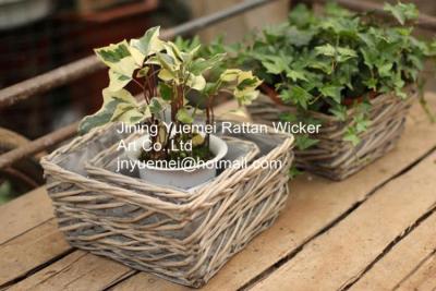 China 2016 new style wicker garden baskets willow garden basket square shape for sale