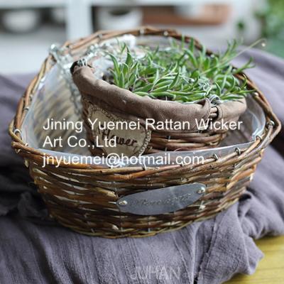 China 2016 new style wicker garden baskets heart shape willow plant basket for sale
