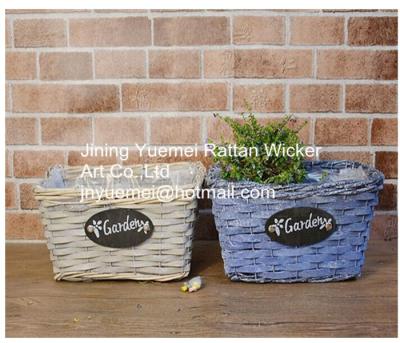 China China manufacturer wicker garden baskets willow plant baskets square shape for sale